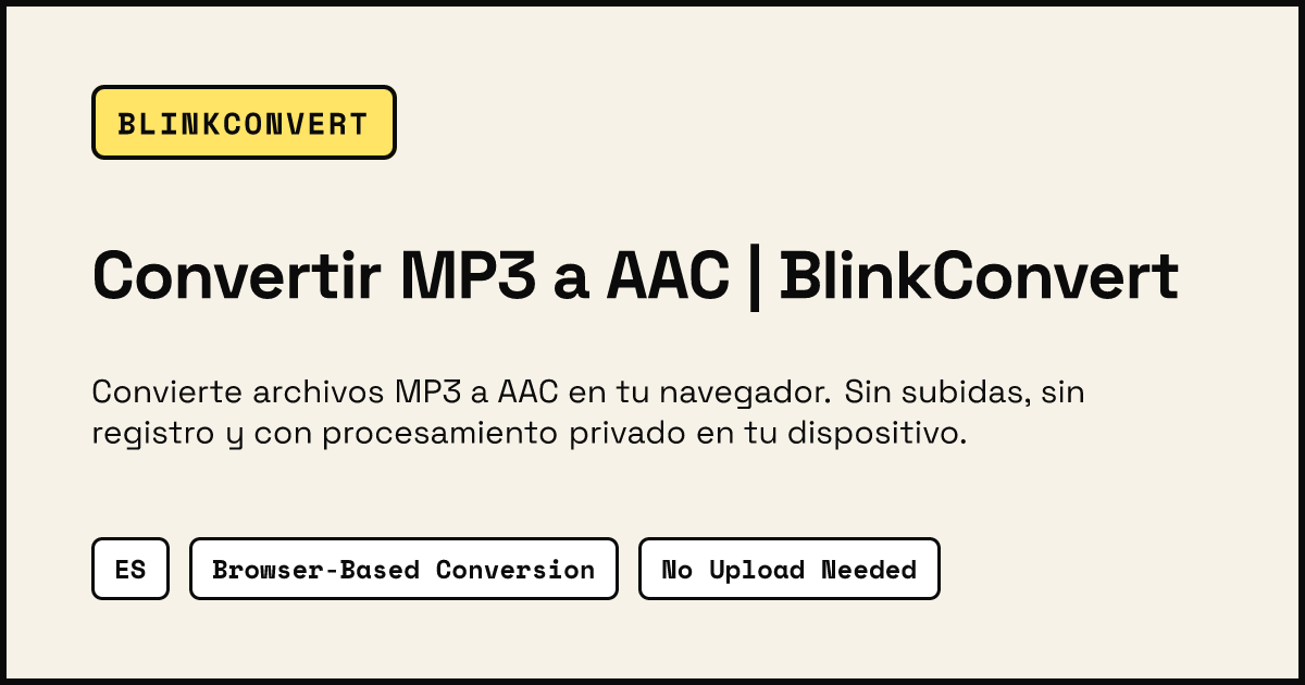 Convert MP3 to AAC Online Free - Modern Audio Format | BlinkConvert